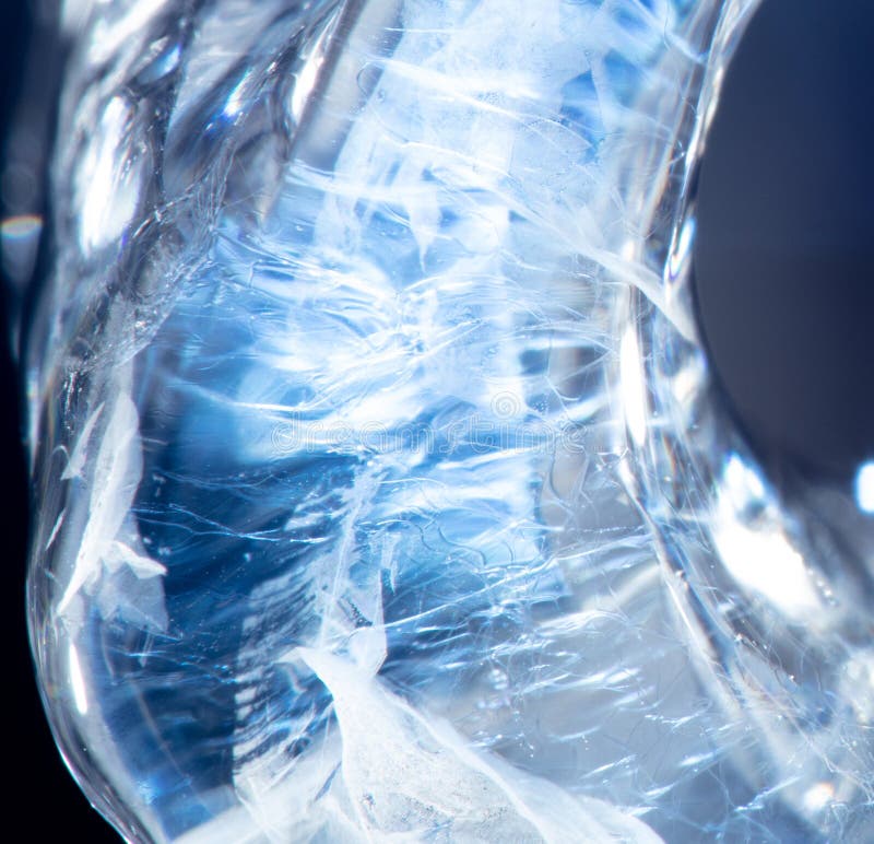 Under Macro Closeup, the Ice Reveals Abstract Patterns and Textures ...