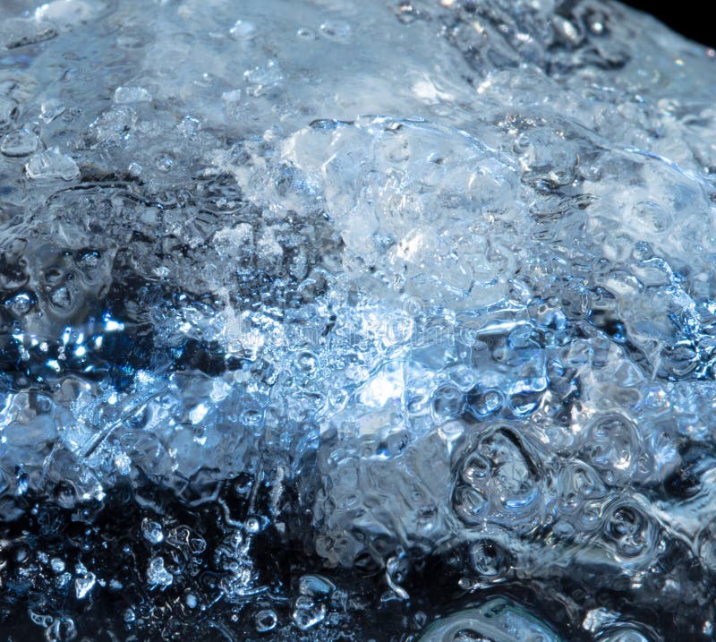 Under Macro Closeup, the Ice Reveals Abstract Patterns and Textures ...