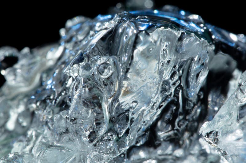 Under Macro Closeup, the Ice Reveals Abstract Patterns and Textures ...