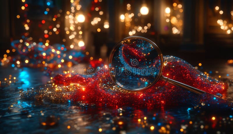 Under a Magnifying Glass, the DNA Double Helix Represents Genetic ...