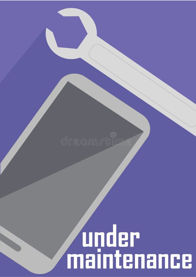 Under Maintenance Message Banner Stock Vector - Illustration of ...