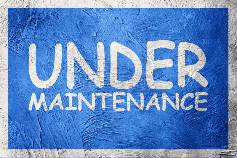 Under Maintenance Sign. Retro Style Stock Photo - Image of industry ...