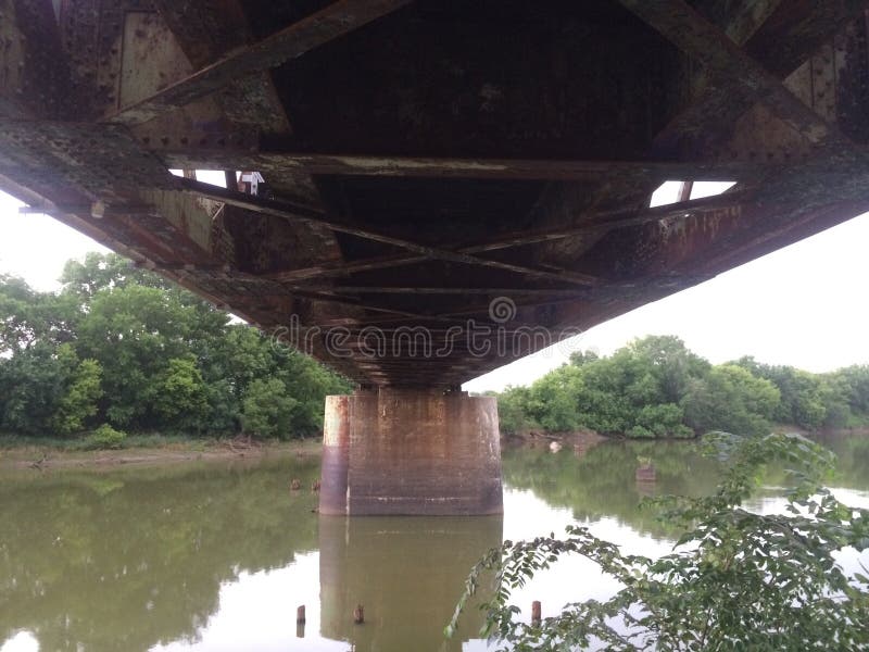 Under Manhattan Rail Bridge, an Old Train Bridge in Manhattan, Kansas ...