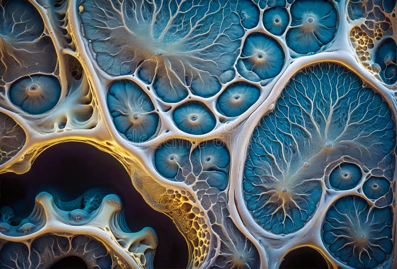 Under the Microscope- Cell Structures Stock Illustration - Illustration ...