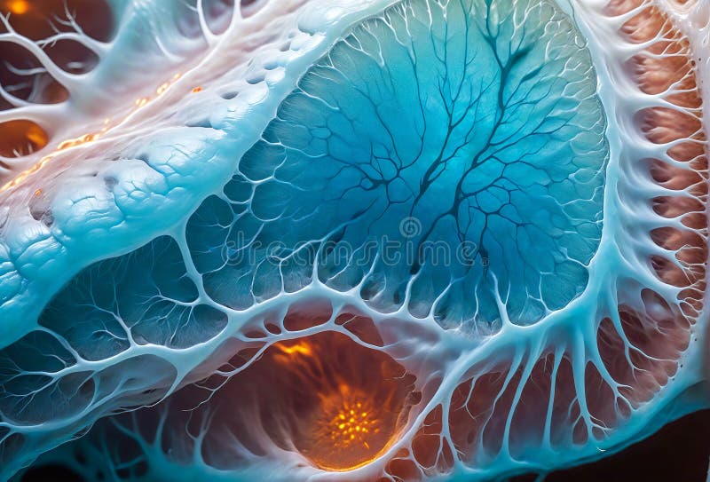 Under the Microscope- Cell Structures Stock Illustration - Illustration ...