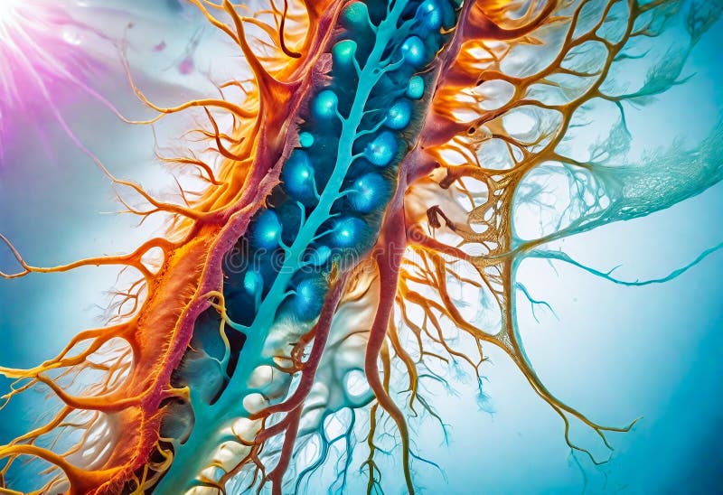 Under the Microscope- Cell Structures Stock Illustration - Illustration ...