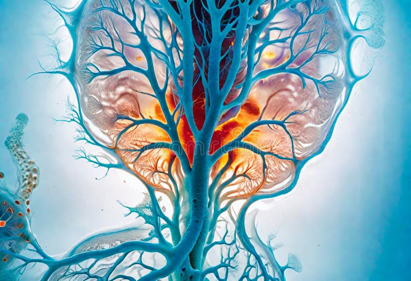 Under the Microscope- Cell Structures Stock Illustration - Illustration ...