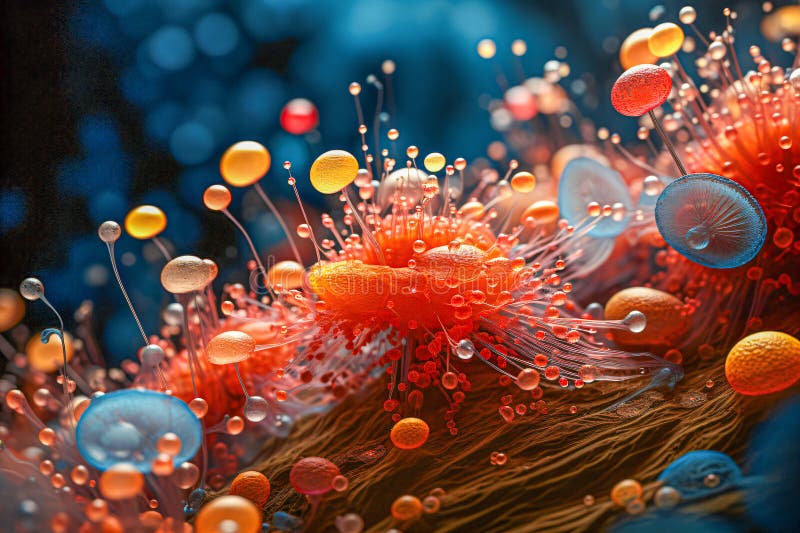 Under the Microscope- Organic Substance Transferred between Cells Stock ...