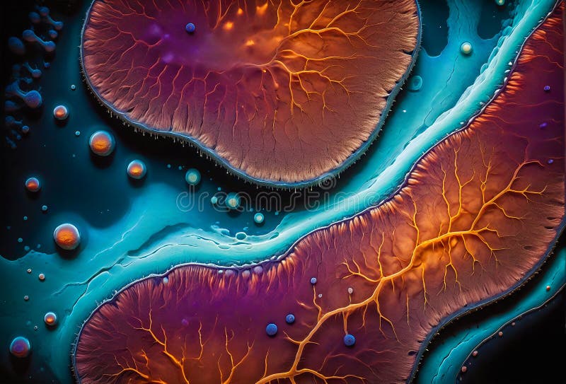 Under the Microscope- Cell Structures Stock Illustration - Illustration ...