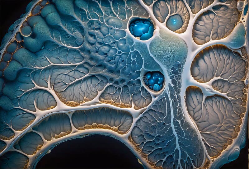 Under the Microscope- Cell Structures Stock Illustration - Illustration ...