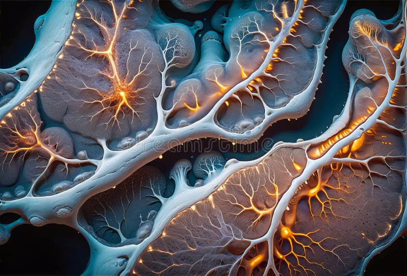 Under the Microscope- Cell Structures Stock Illustration - Illustration ...