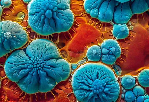 Under the Microscope- Cell Structures Stock Illustration - Illustration ...