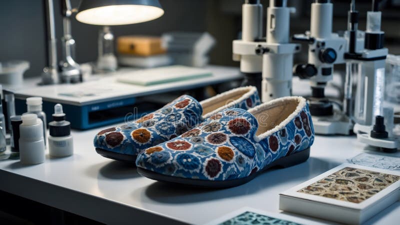 Under the Microscope Features a Unique Pair of Slippers Intricately ...
