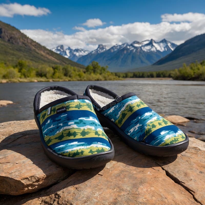 Trailblazer S Footwear: Sturdy Slippers for Nature Exploration Stock ...