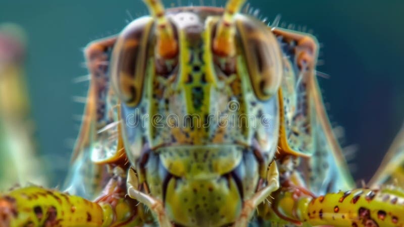 Under the Microscope the Grasshoppers Mandibles Appear Jagged and ...