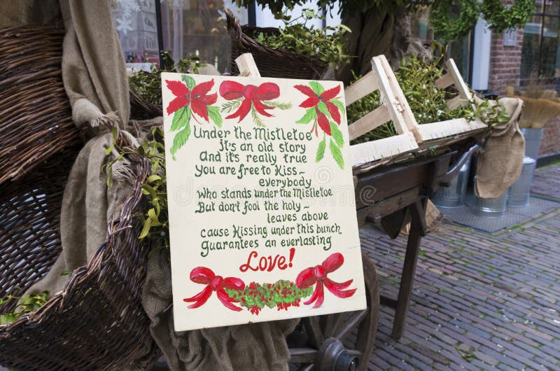 Under the mistletoe poem stock photo. Image of netherlands - 38141782