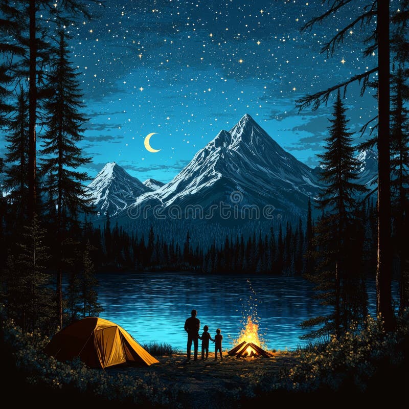 Family Campfire Shadow Stock Photos - Free & Royalty-Free Stock Photos ...