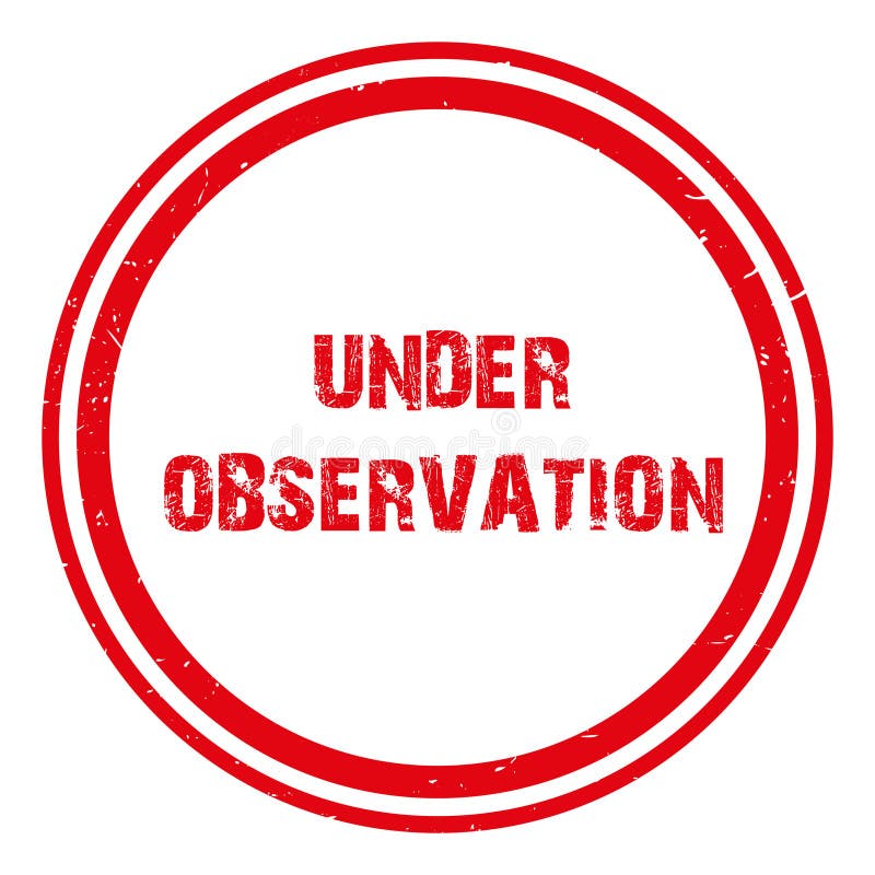 Under Observation Stamp on White Stock Photo - Illustration of analysis ...