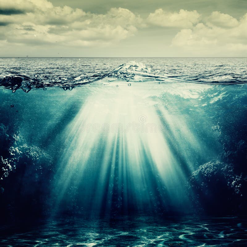 Under the ocean surface stock image. Image of abstract - 39686039