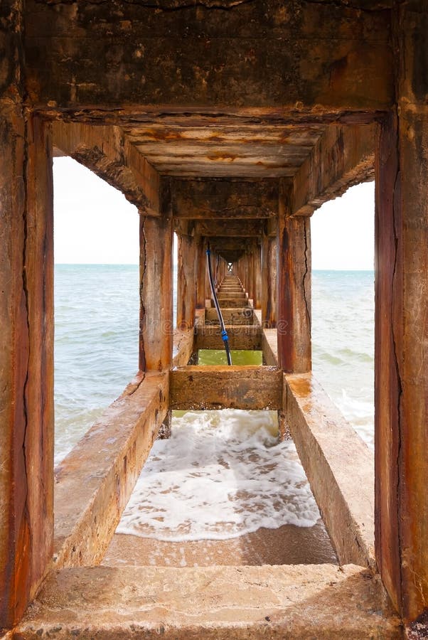 Under the Old Bridge for Boat Fishing Stock Image - Image of lonely ...