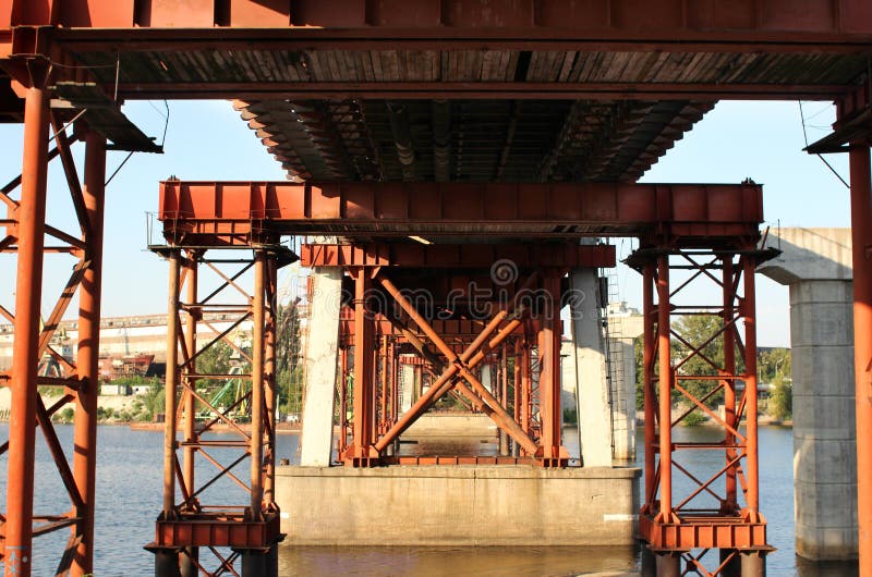 Under the Old Bridge. Urban Industrial Scene Stock Photo - Image of ...