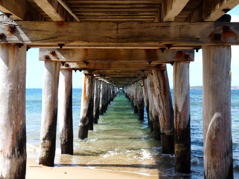 Under the Pier stock image. Image of built, deck, column - 11003355