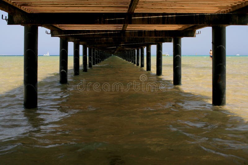 Under the pier stock image. Image of exotic, platform - 13463227