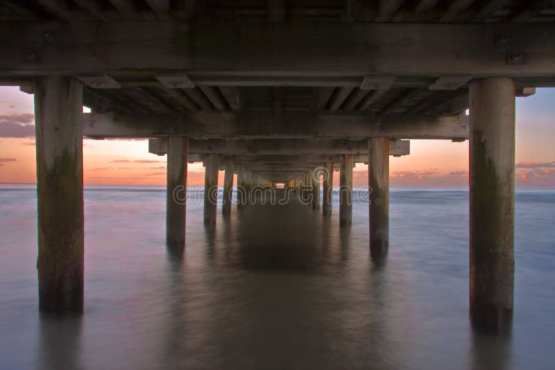 Under the pier stock image. Image of colours, water, peace - 16846831