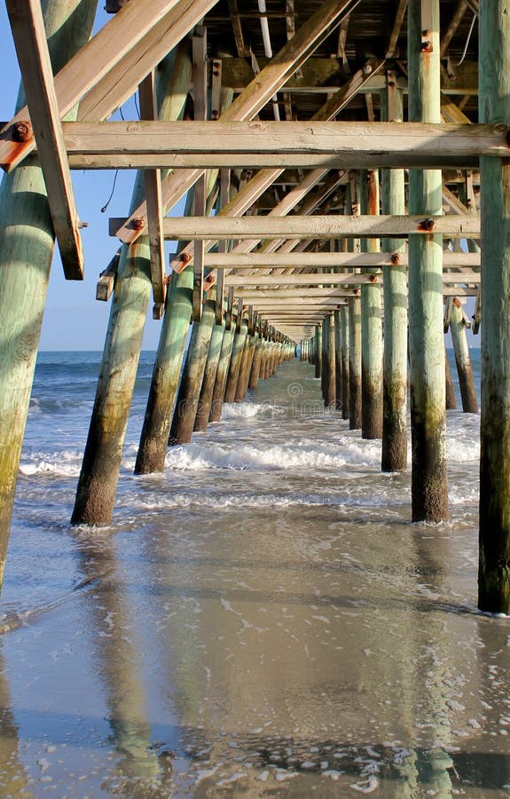 Under the pier stock image. Image of coast, outdoor, beach - 24176519