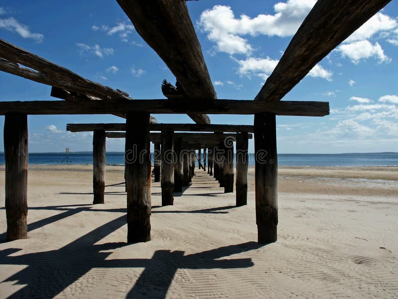Under pier stock image. Image of fraser, pier, tropical - 450565