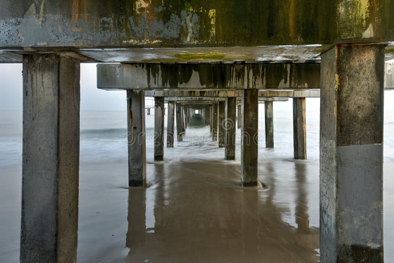 Under the Pier at the Beach Stock Image - Image of ocean, island: 51951447