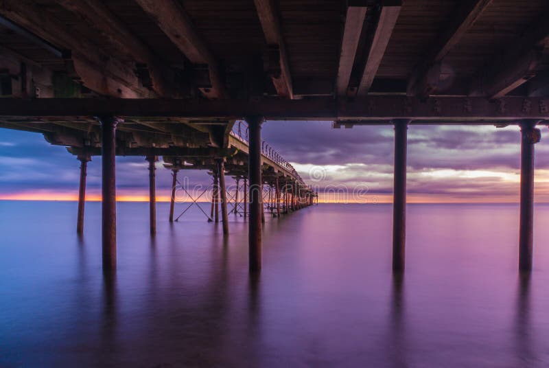 Under the Pier stock photo. Image of moody, yorkshire - 114252656