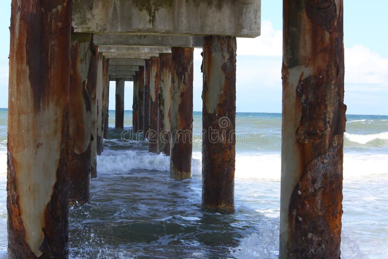 Under the pier stock image. Image of architecture, scene - 60673717