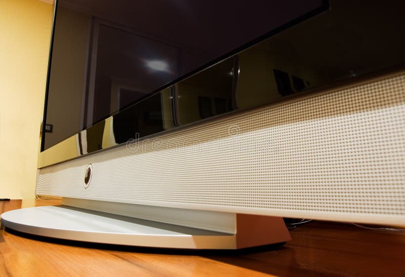 LCD or Plasma Tv in Situ on Wall Stock Image - Image of television ...