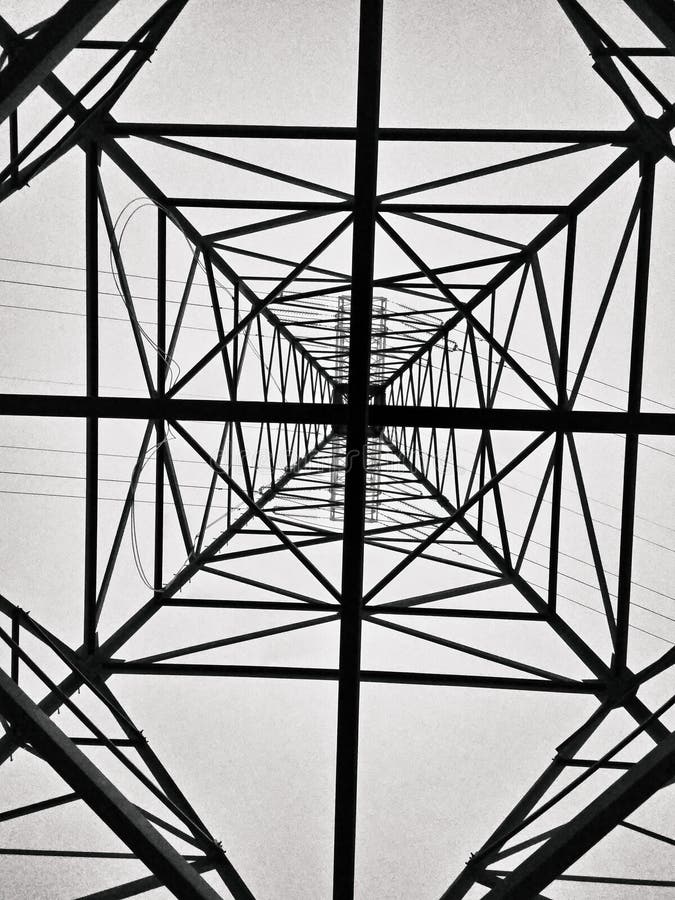 Under_the_power_line stock image. Image of urban, transmissionline ...