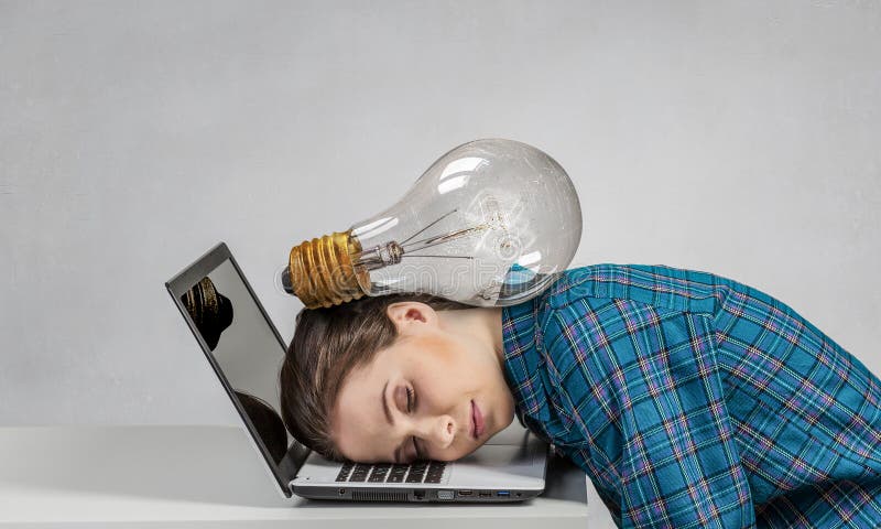 Under Pressure of Problems . Mixed Media Stock Photo - Image of head ...