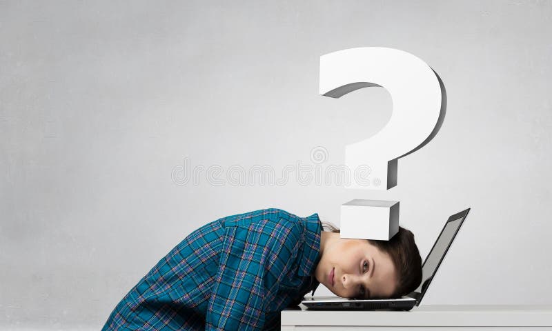 Under Pressure of Problems . Mixed Media Stock Image - Image of table ...