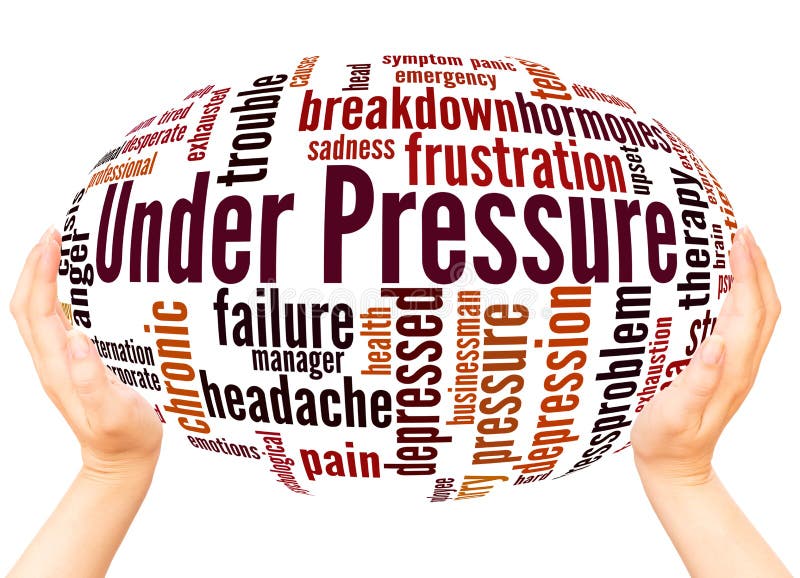 Under Pressure Word Cloud Hand Sphere Concept Stock Illustration ...