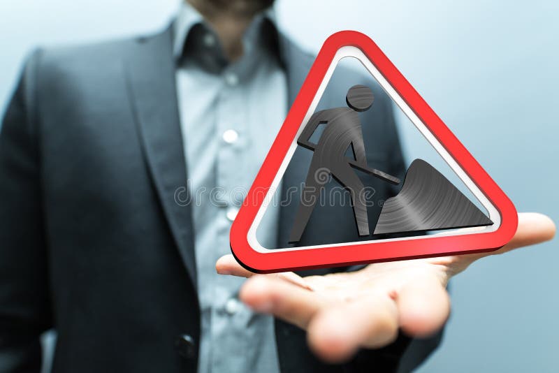 A Under Process Sign in Hand Stock Image - Image of sign, symbol: 176209291