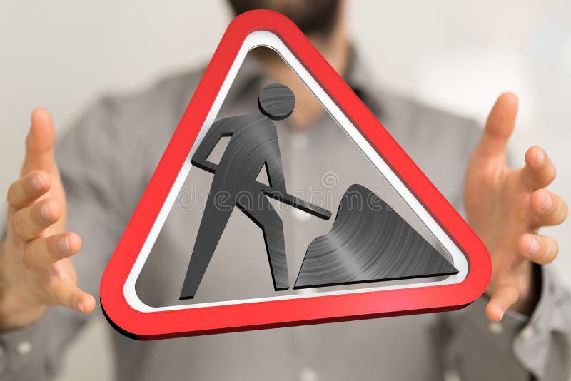 A Under Process Sign in Hand Stock Image - Image of symbol, progress ...