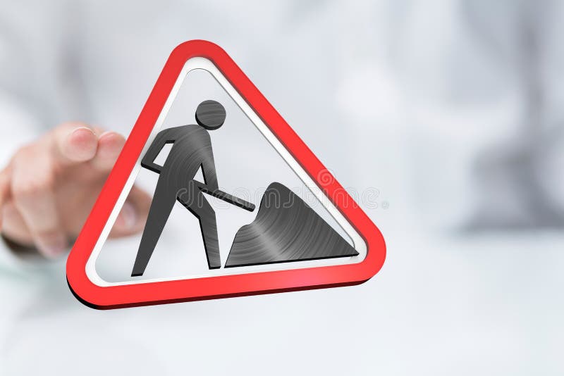 A Under Process Sign in Hand Stock Image - Image of sign, symbol: 176209291