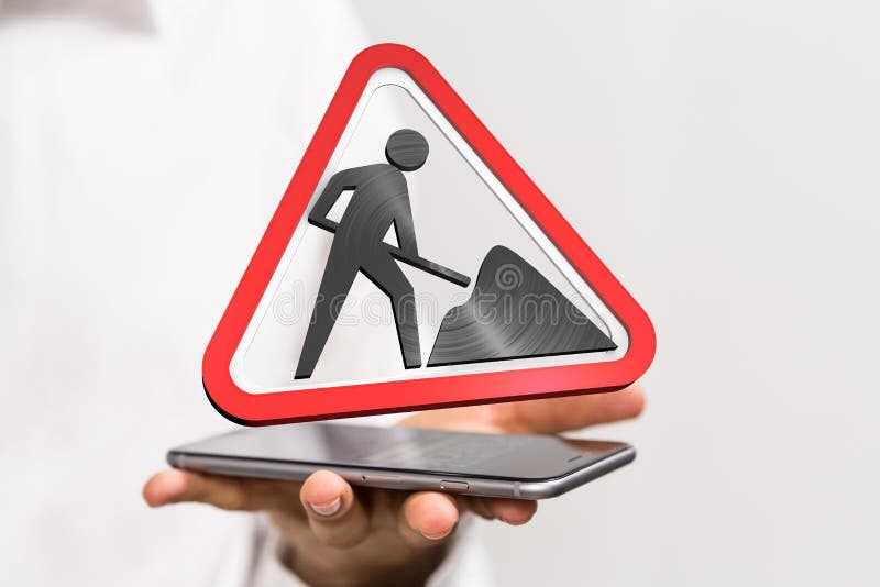 A Under Process Sign in Hand Stock Image - Image of sign, symbol: 176209291