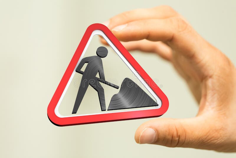 A Under Process Sign in Hand Stock Image - Image of industry, site ...