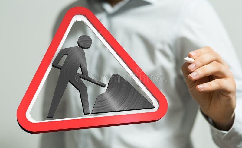 A Under Process Sign in Hand Stock Image - Image of sign, symbol: 176209291