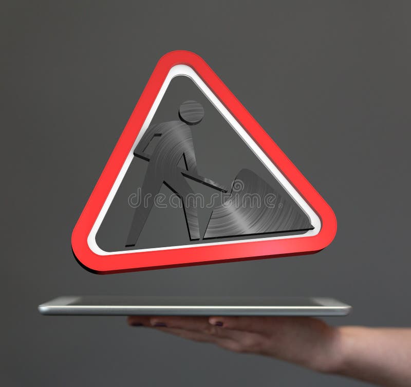 A Under Process Sign in Hand Stock Image - Image of caution, industry ...