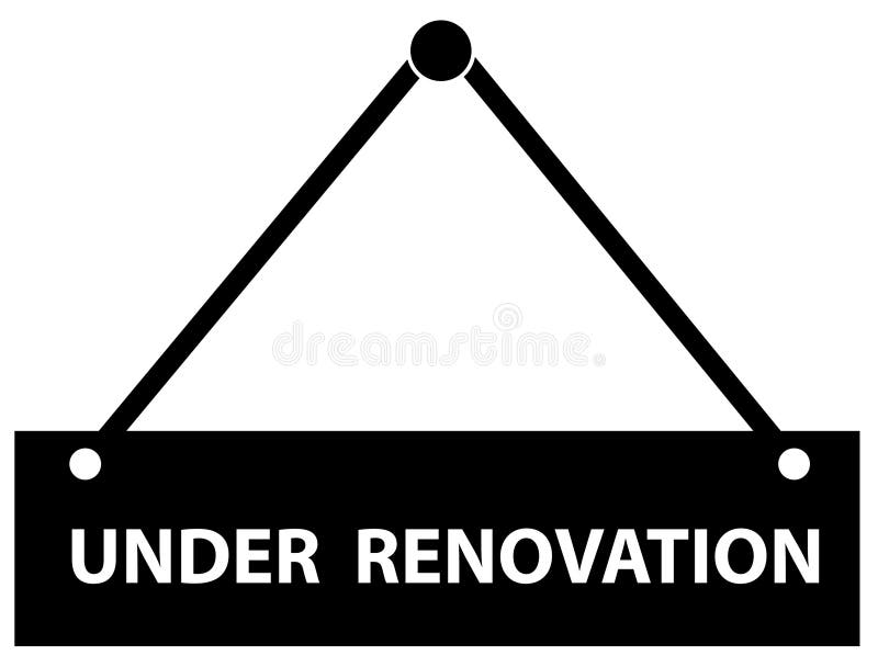 Under Renovation Icon. Caution, Under Renovation Sign. Warning Sign is ...