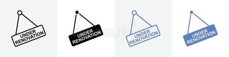 Under Renovation Icon Vector Set Use for Web Ui or App Stock ...