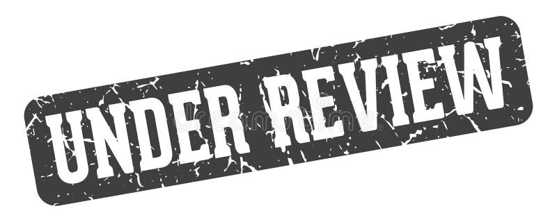 Under Review Rectangular Sign. Under Review Stamp Stock Vector ...