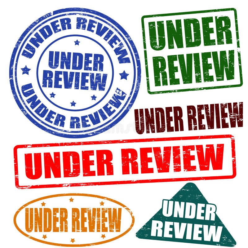 Under review,stamp set stock vector. Illustration of label - 30455291