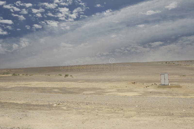 Windswept desert in Jordan stock image. Image of plain - 324543001